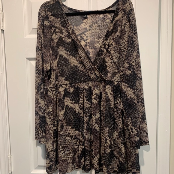 torrid | Tops | Snake Skin Sheer Long Sleeve Top | Poshmark